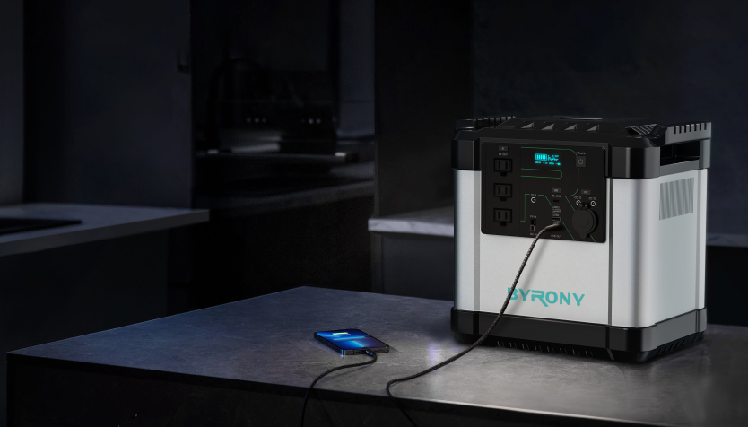 BYRONY - Solar Generator for Camping, Portable Power Station