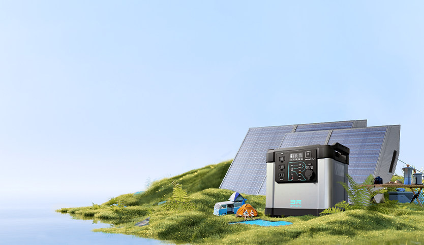 BYRONY - Solar Generator for Camping, Portable Power Station