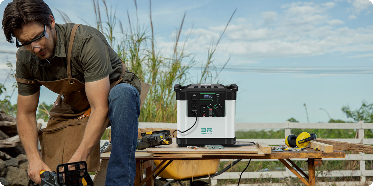 BYRONY - Solar Generator for Camping, Portable Power Station